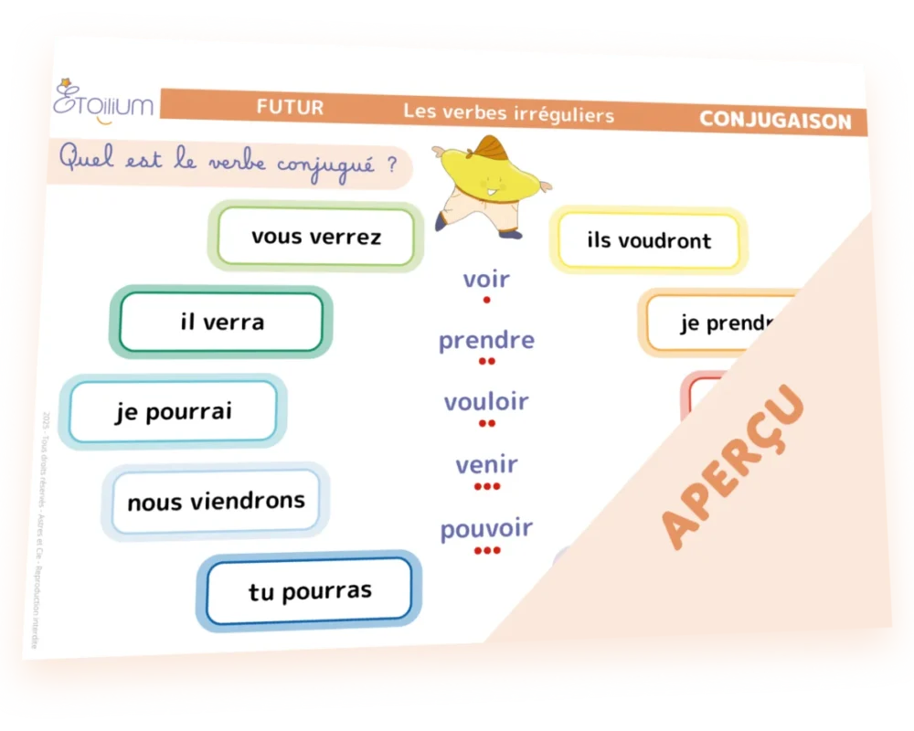 Le futur des verbes irréguliers | Etoilium
